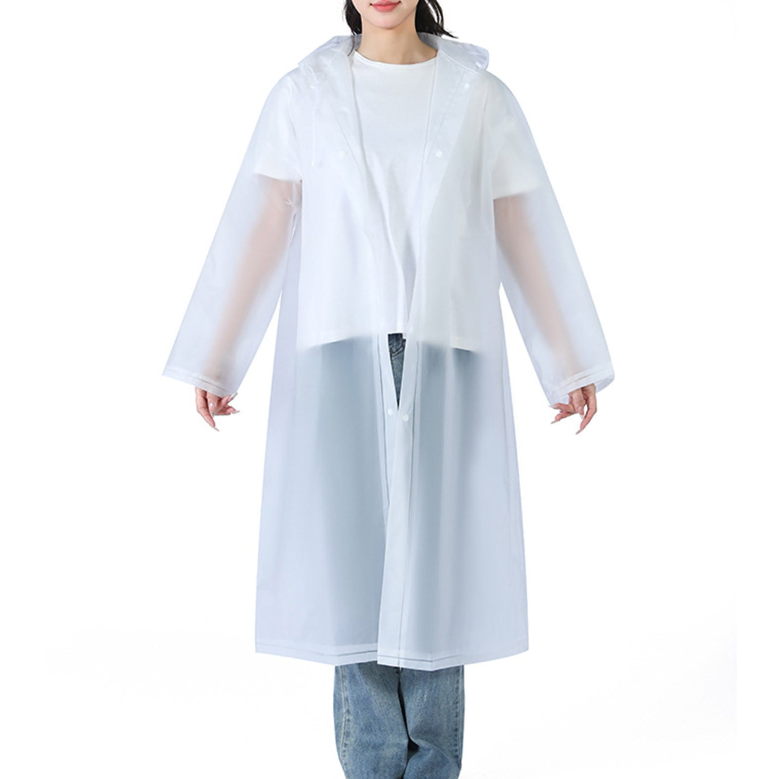 Rohuuque Women's and Men's Hooded Rain Poncho Outdoor Lightweight ...
