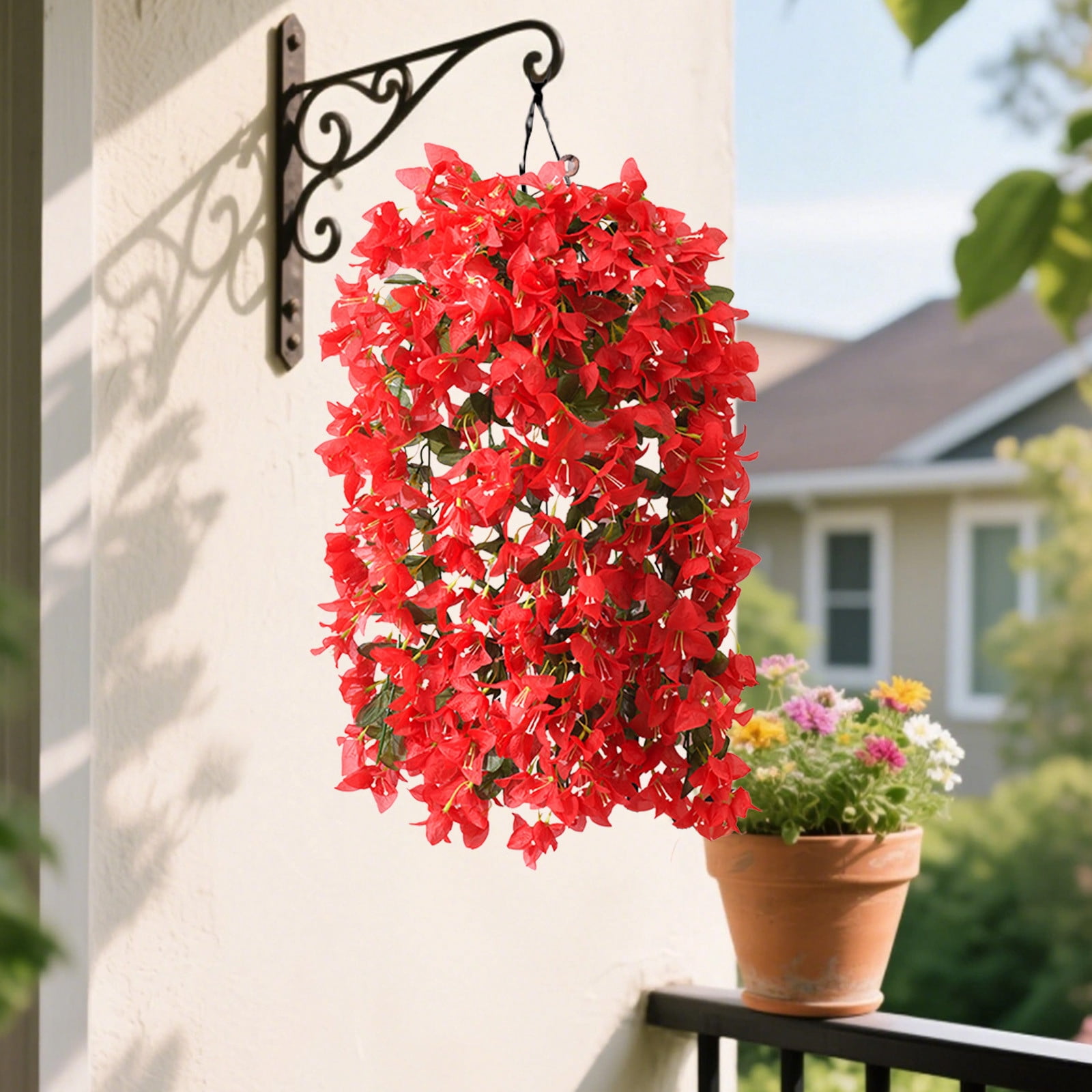 Roiihwy Artificial Flowers plants for Outdoors Outside Decoration with ...