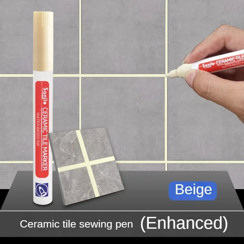 Roise White Waterproof Tile Marker Grout Pen Wall Seam Pen 10Color ...