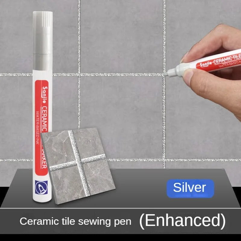 Roise White Waterproof Tile Marker Grout Pen Wall Seam Pen 10Color ...