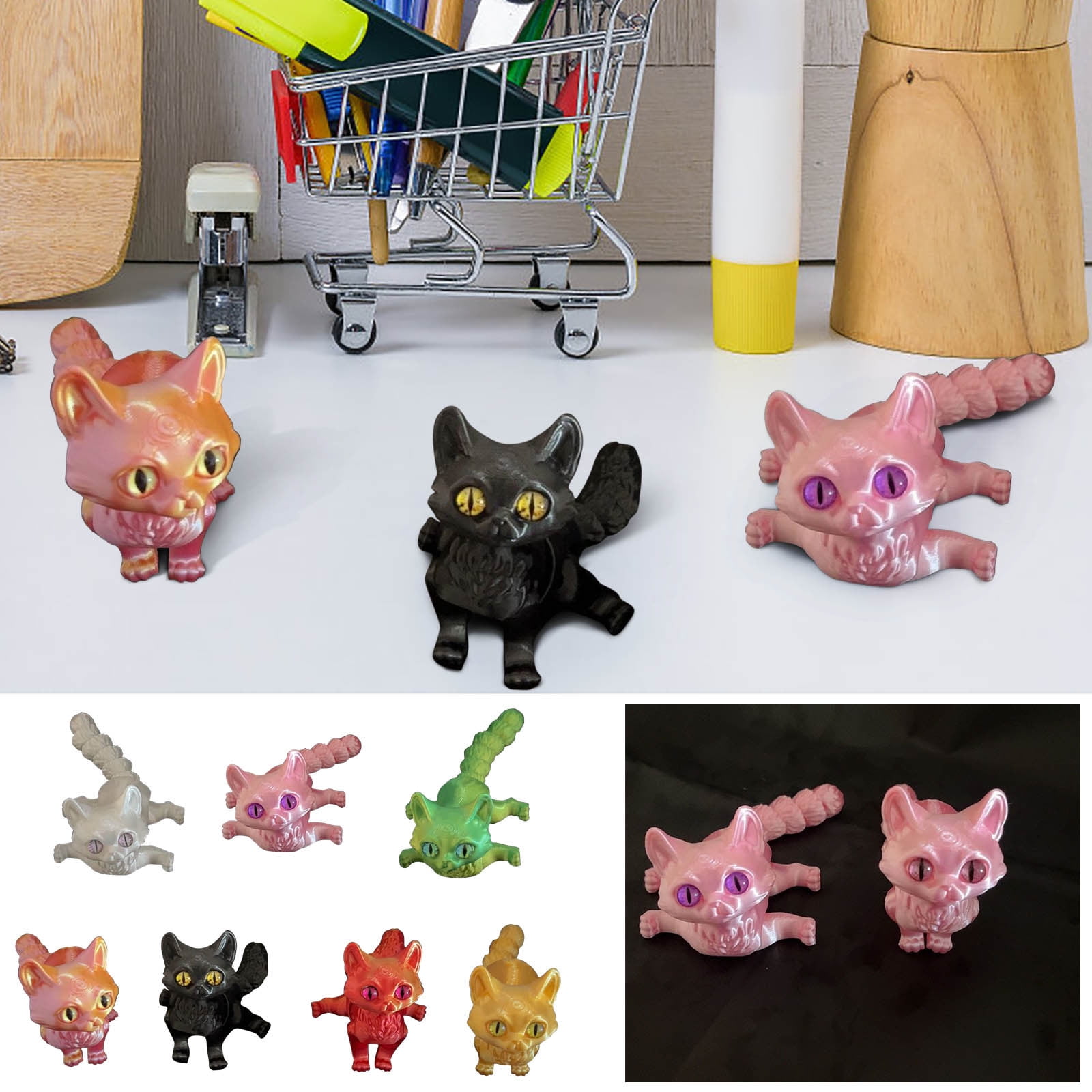 3D Printed Ragdoll Toy Ornament, Cute Ragdoll Body Joint Movable ...