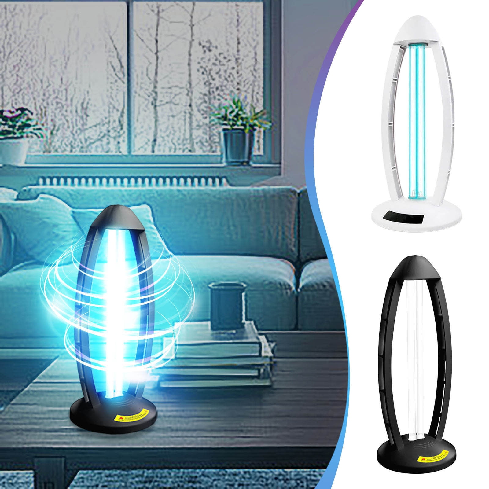 60W Ultraviolet Table Lamp with 3-Speed, Sterilized Lamp Bedroom Living ...