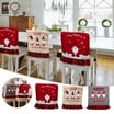 WeGuard 4 PCS Santa Claus Chair Back Covers, Xmas Dining Room Party ...