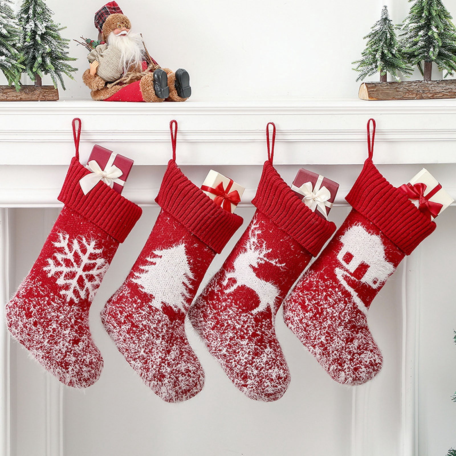 Rojia Christmas Stockings Personalized with Name, Xmas Hanging Stocking ...