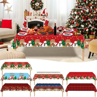 Holiday Time Christmas Candy Cane Stripe Fabric Tablecloth, Festive ...