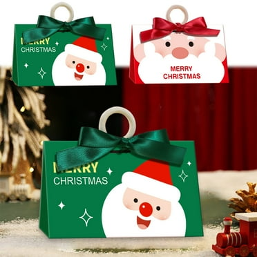 HOWAF 24Pack Small Christmas Boxes, Kraft Paper Christmas Treat Boxes ...