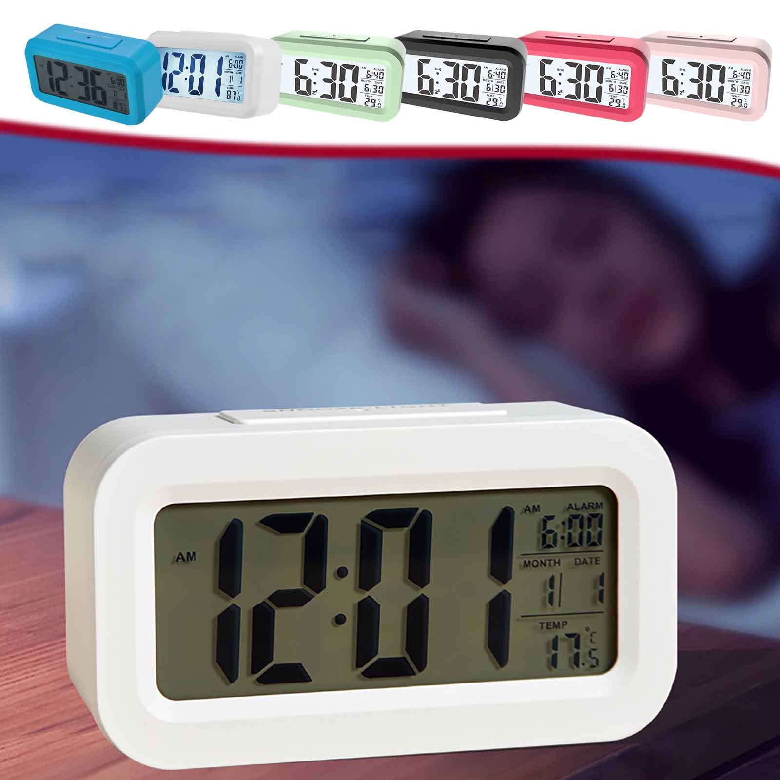 Digital Alarm Clock with Indoor Temperature Display,Battery Operated ...