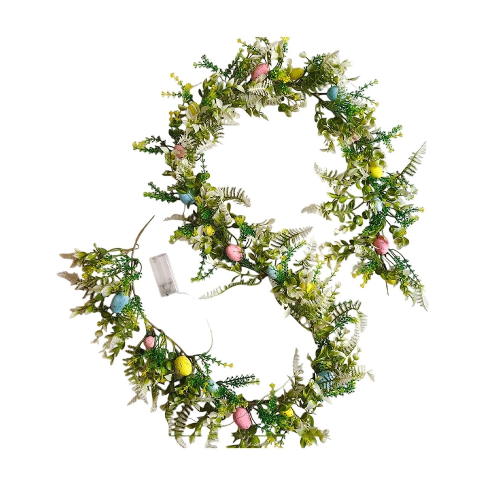 Easter Garland Egg Lights Spring Artificial Vine LED Decorations with ...