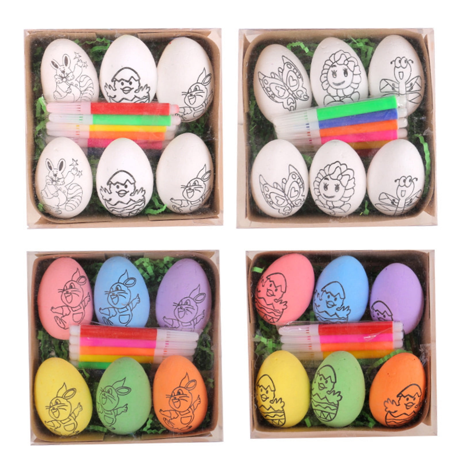 Easter Paint Your Own Easter Egg Lights Set Includes 6 DIY Paintable ...