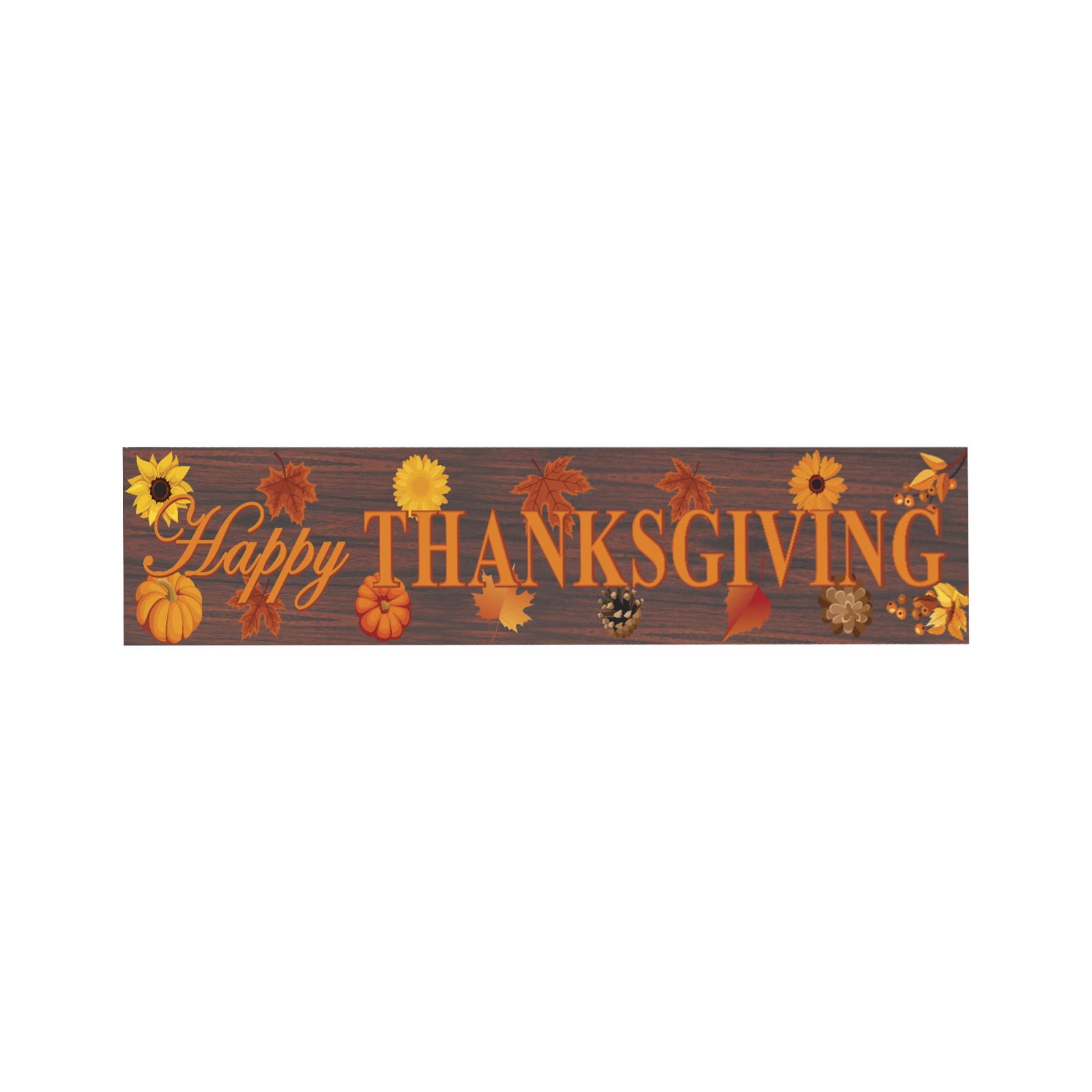 Happy Fall Harvest Banner, 98" x 19" Long Fall Thanksgiving Outdoor ...
