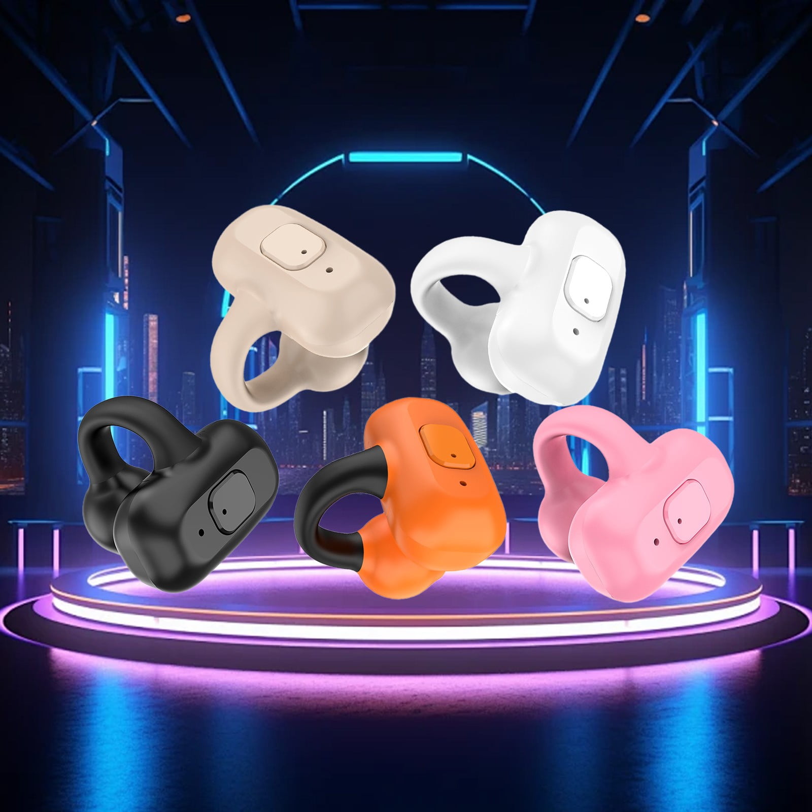 Rojia Open Ear Earbuds with Noise Canceling Mic, Wireless Bluetooth 5.4 ...