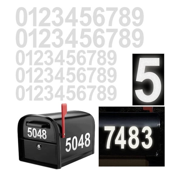 Reflective Mailbox Number for Outside, 2 Inch 3 Sets Vinyl Waterproof ...
