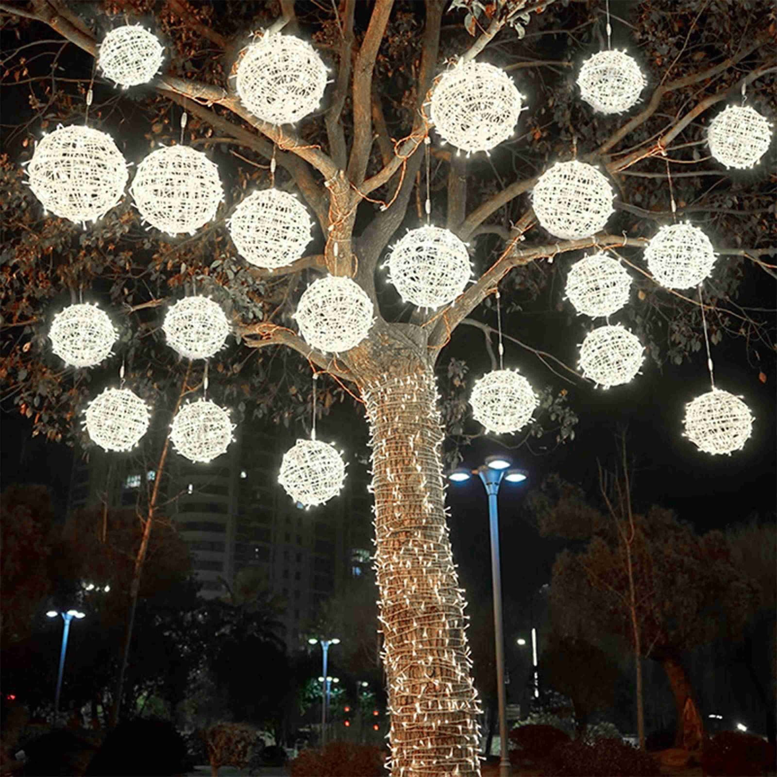 Solar Christmas Ball Lights for Tree Outdoor, LED Globe Lights ...