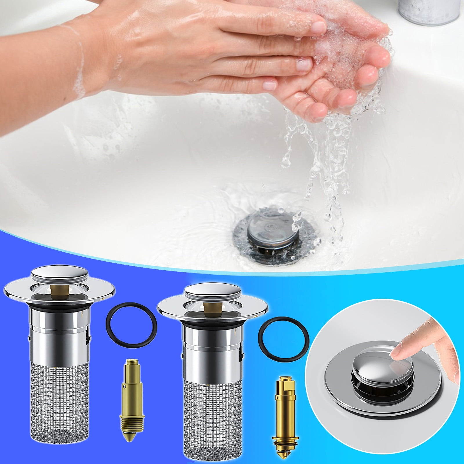 Rojia Stainless Steel Floor Drain Filter Set,Bathroom Sink Drain ...