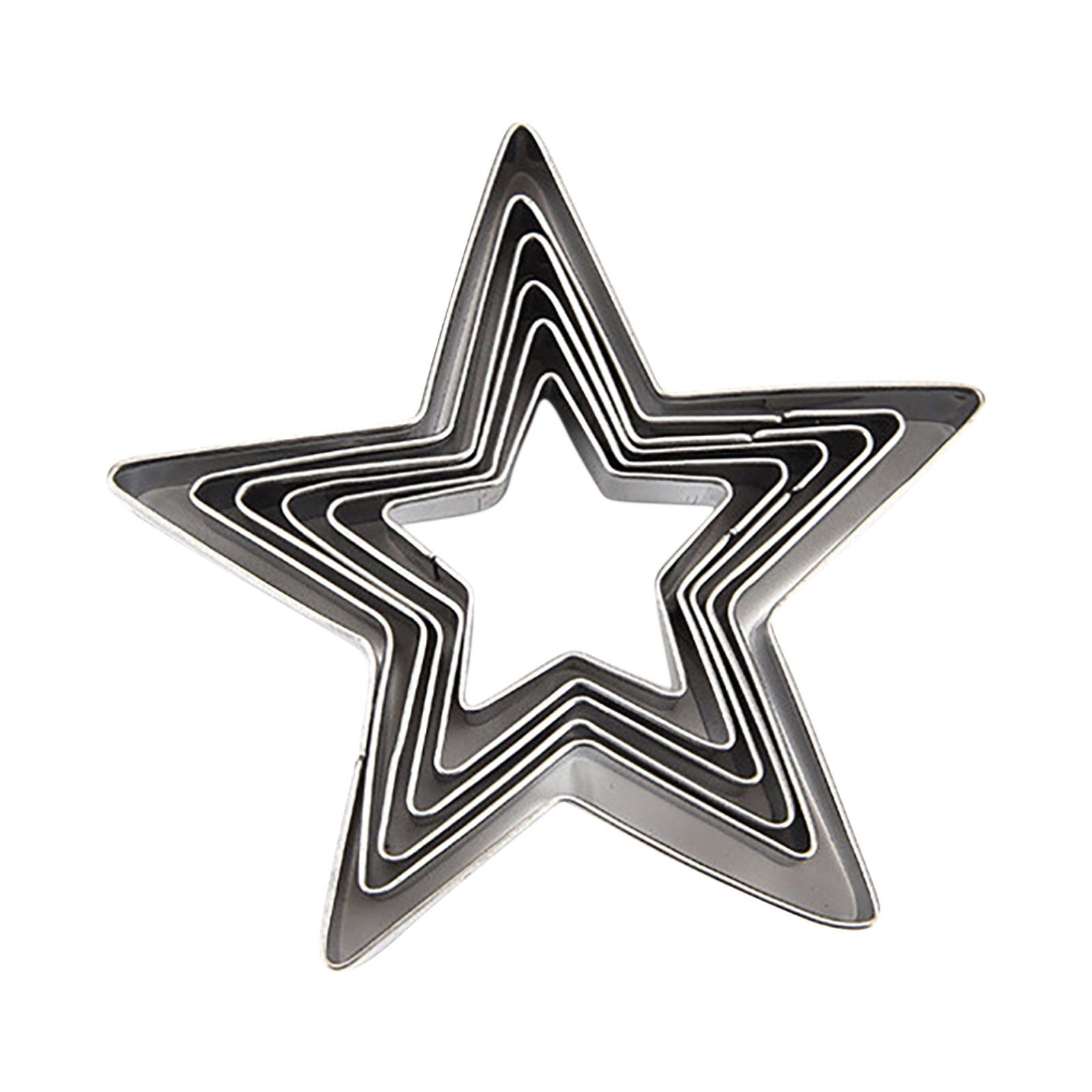 Star Shape Cookie Cutters, 6 Pcs Star Stainless Steel Bakeware Cutters ...