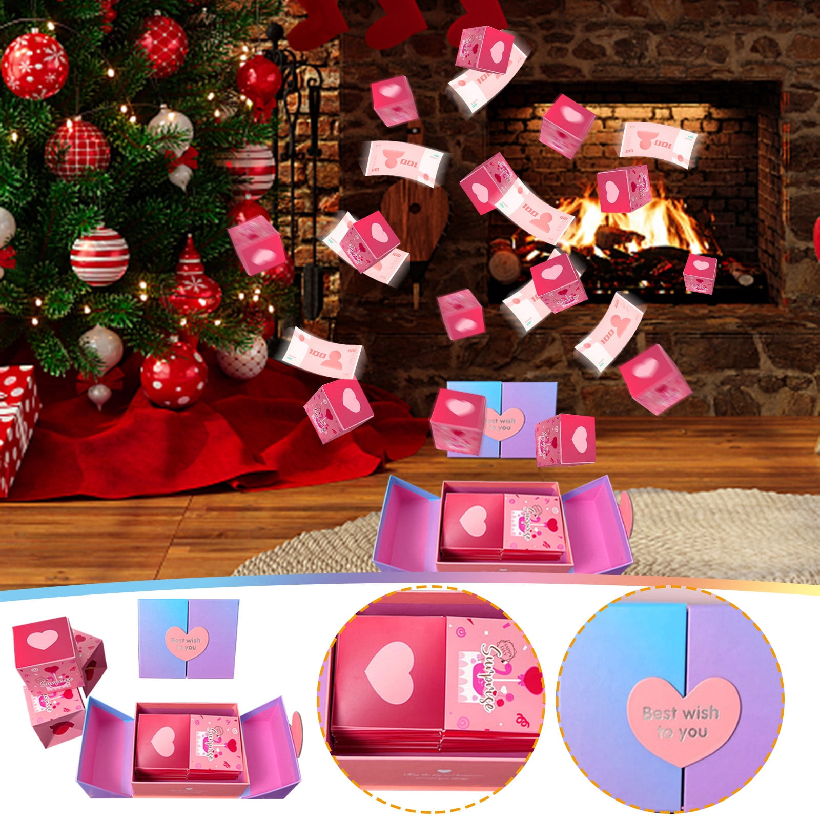 Surprise Gift Box for Women, Love Gift Box Best Wish to You, Money ...