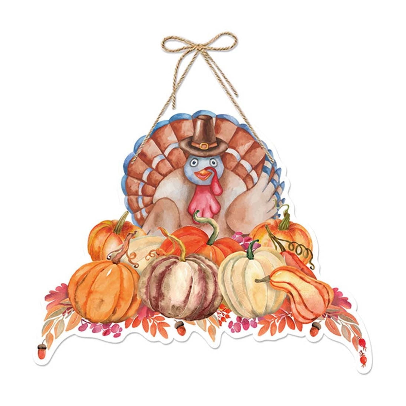 Rojia Thanksgiving Turkey Welcome Sign, 10 Inch Thanksgiving ...