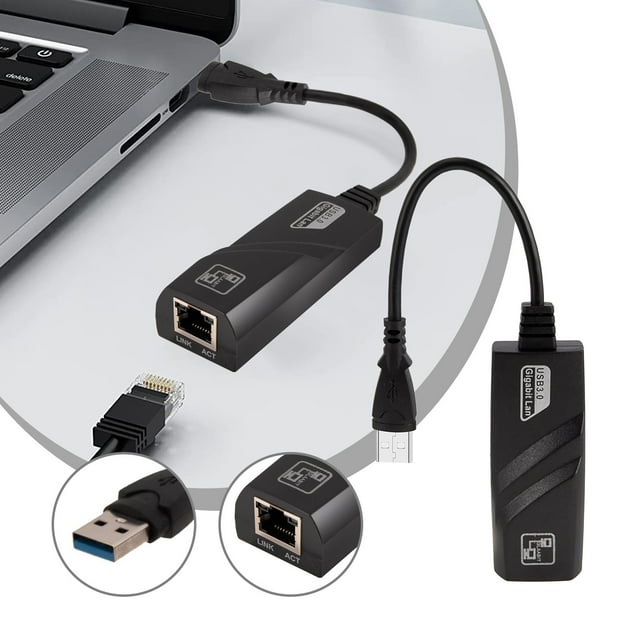 Rojia USB to Ethernet Adapter 3.0, adds Network connectivity to a ...