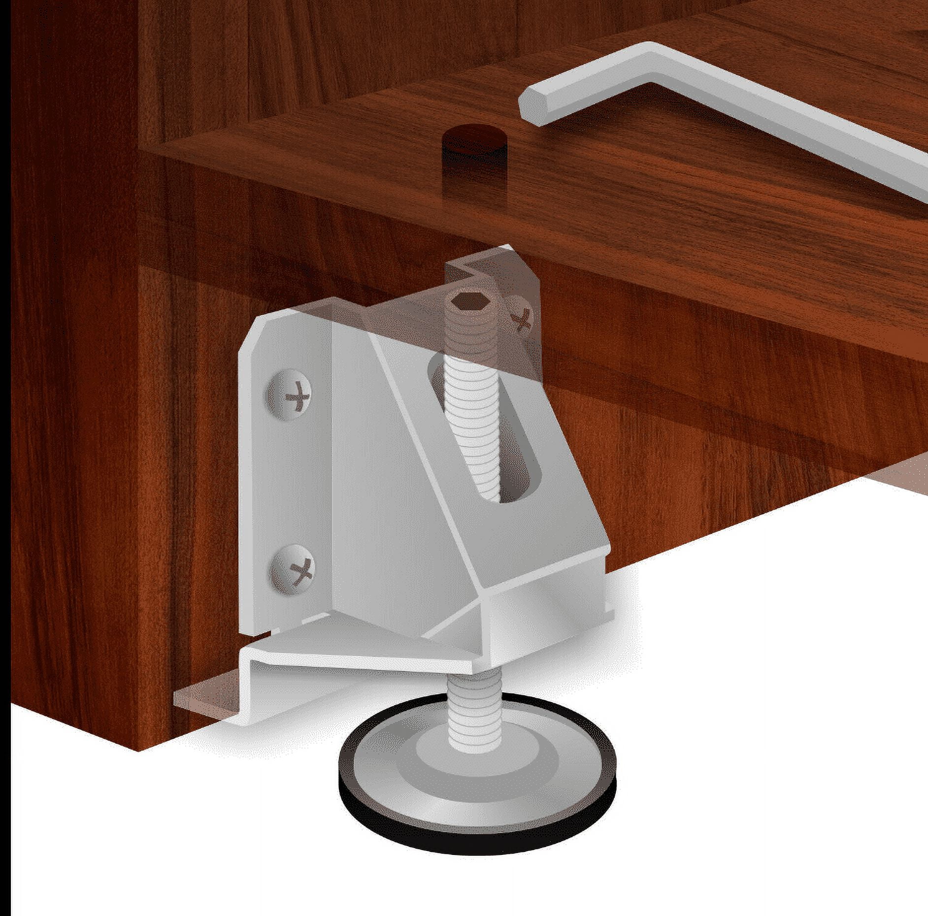 Rok Hardware 4-Pack Heavy Duty 8000lbs Adjustable Furniture Leg ...