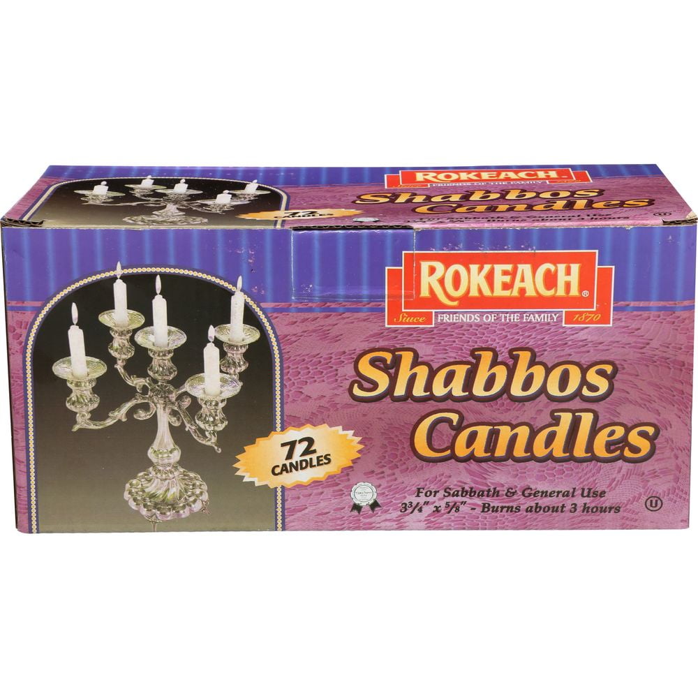 Rokeach Israeli Shabbat Candle, 72 per pack -- 8 packs per Case ...