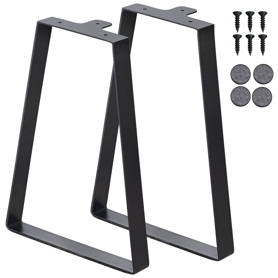 RokiaTek 16" Metal Table LegsTrapezoid Furniture Bench Legs Set of 2 ...