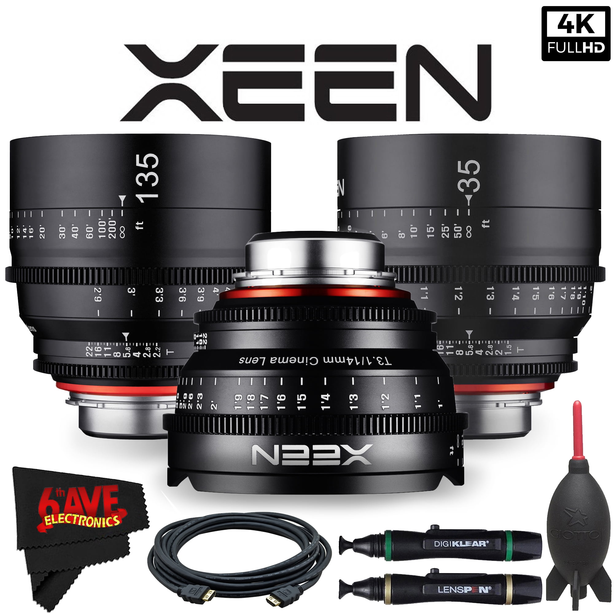 Rokinon Xeen 14mm T3.1 Lens for PL Mount + Rokinon Xeen 35mm T1.5 Lens ...