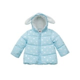 Rokka&Rolla Baby Girls' Soft Mini Fur Lined Puffer Jacket, Water ...
