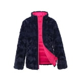Rokka&Rolla Girls' Reversible Sherpa Fleece Jacket Puffer Coat, Sizes 4 ...