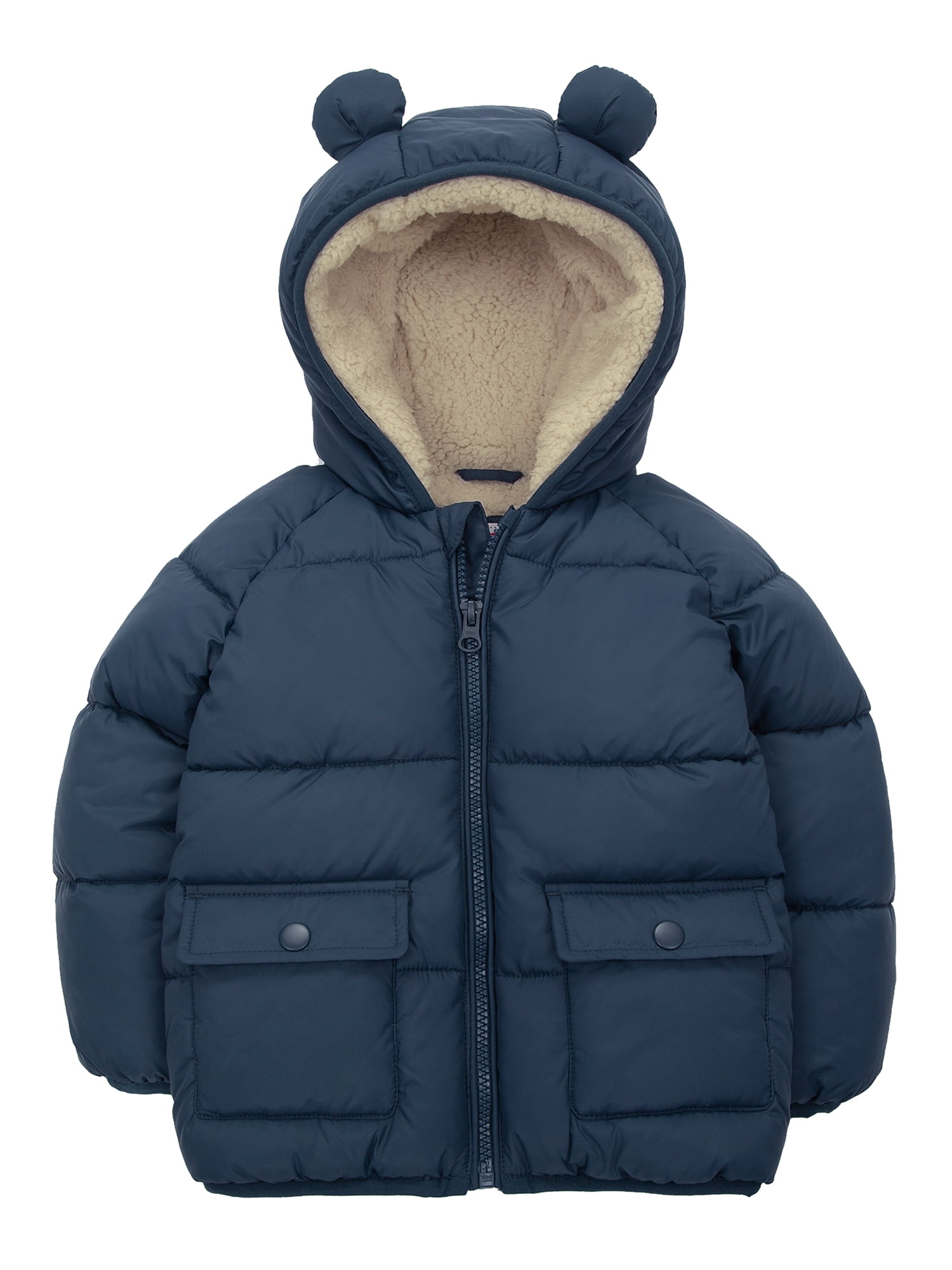 Rokka&Rolla Toddler Baby Boys' Borg Lined Puffer Coat Infant Jacket ...