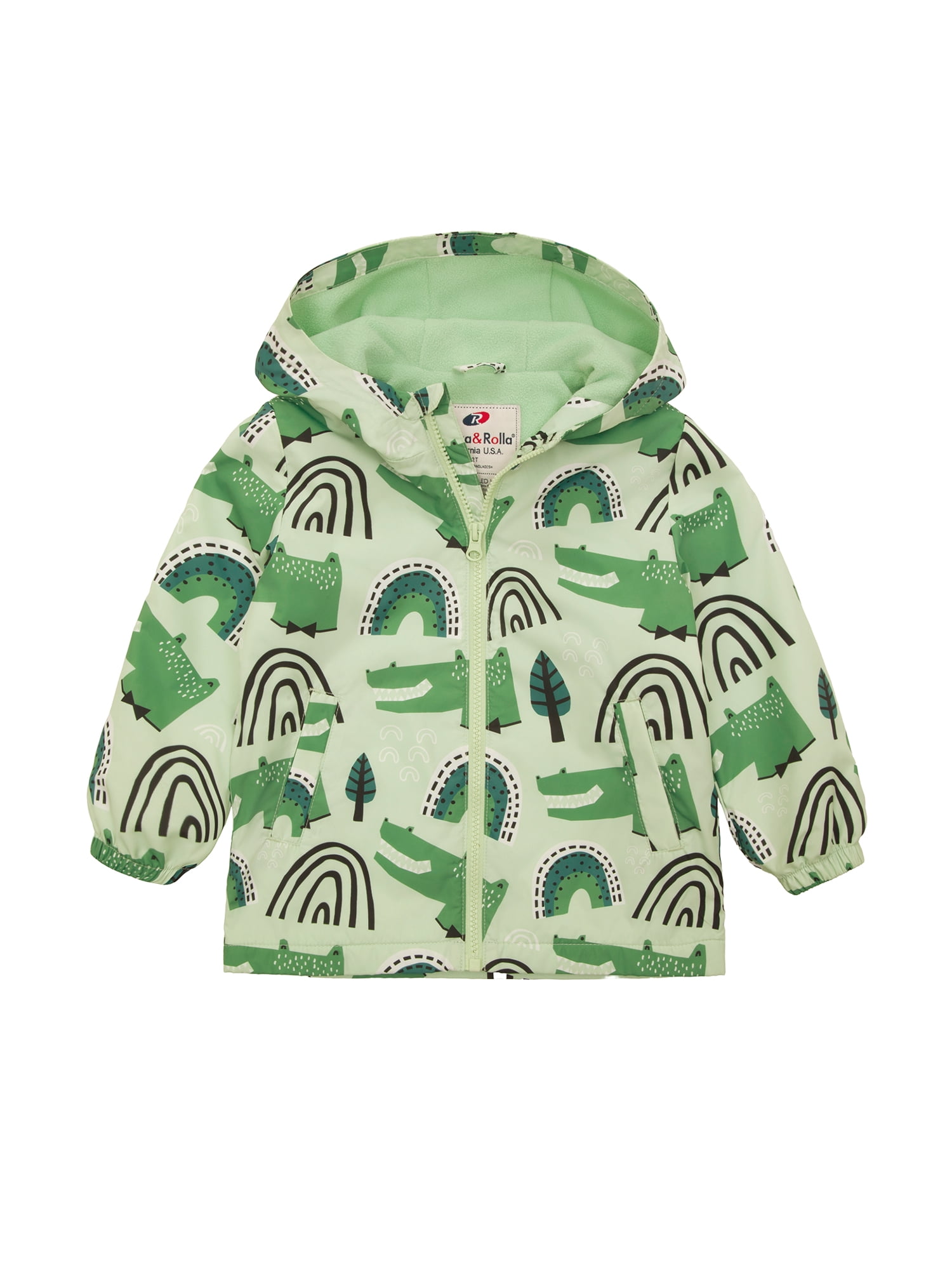 Rokka&Rolla Toddler Boys' Fleece Lined Full Zip Windbreaker Jacket ...