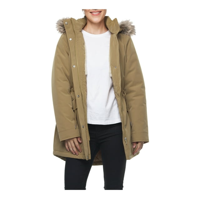 Rokka&Rolla Women's Fleece Lined Winter Coat with Faux Shearling Hood ...