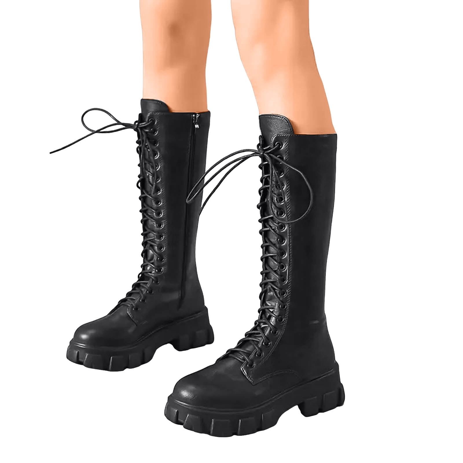 Elegant Mid Calf Combat Boots Pictures