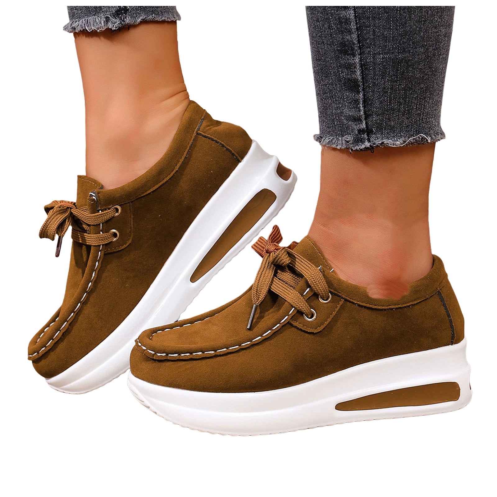 Rokment Womens Platform Wedge Fashion Sneakers Wide Width 2026 Spring ...