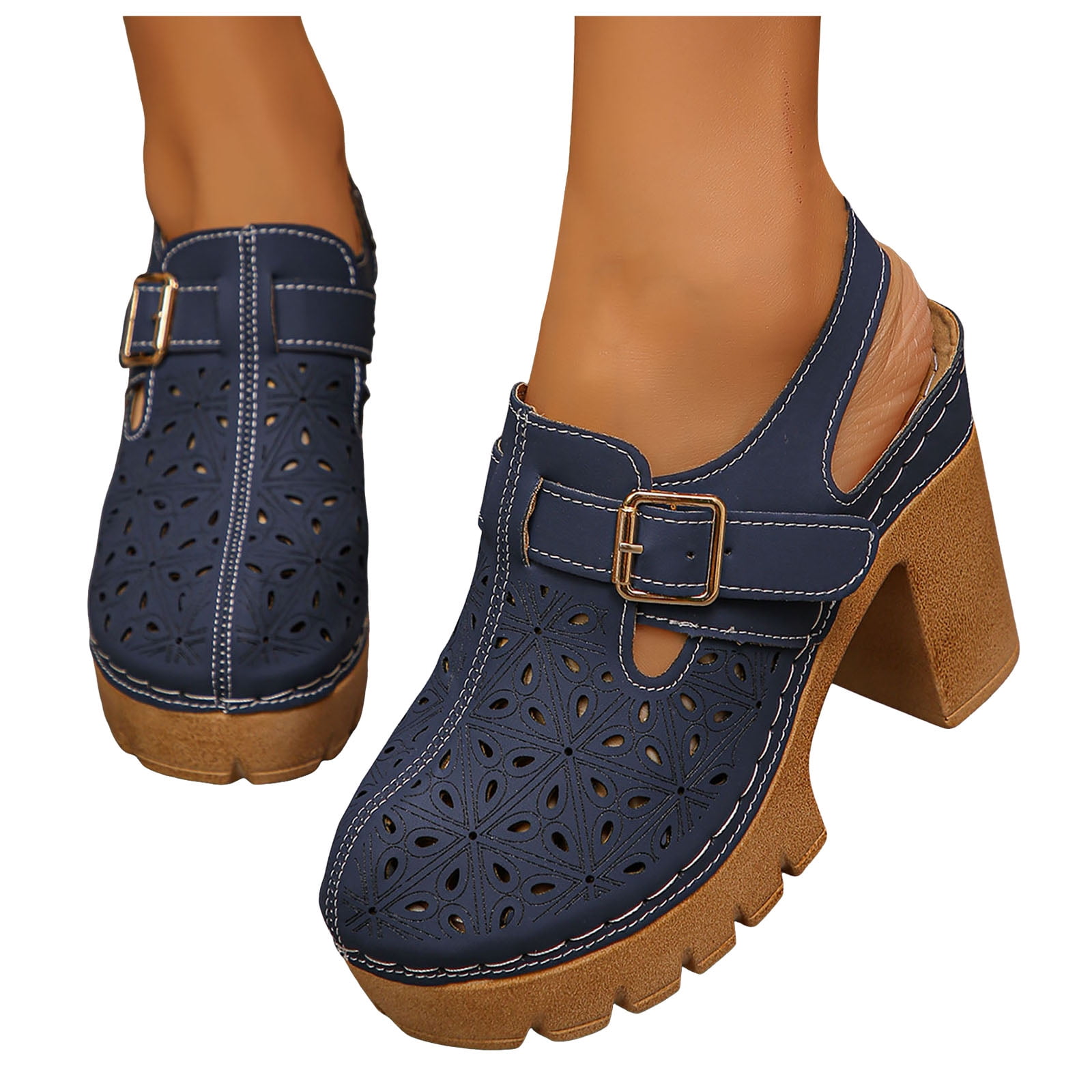 Rokment Womens Vintage Clogs Dress Sandals 2026 Spring Summer Casual ...