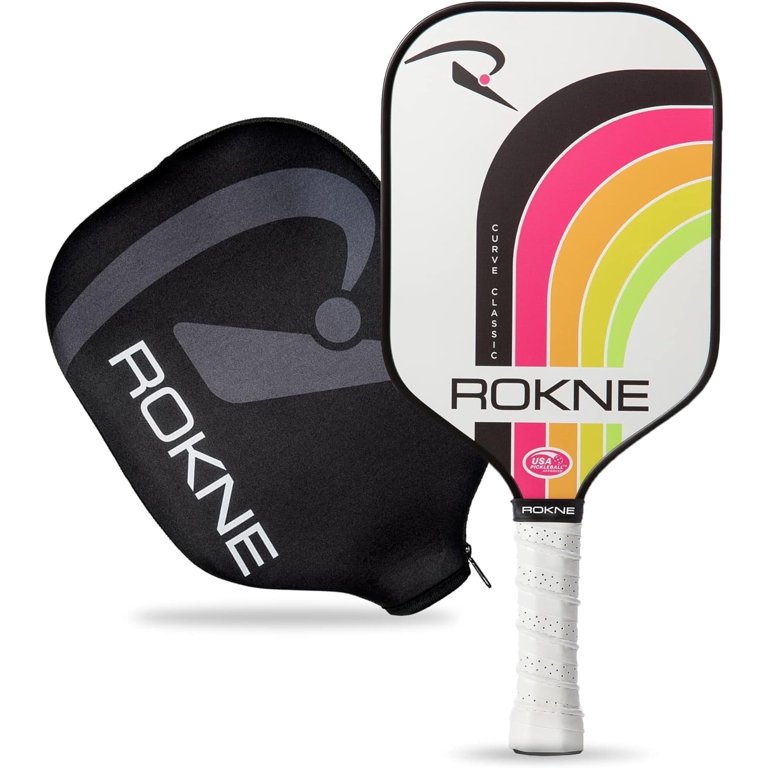Rokne Curve Classic Fiberglass Pickleball Paddle Long Handle | gifts ...
