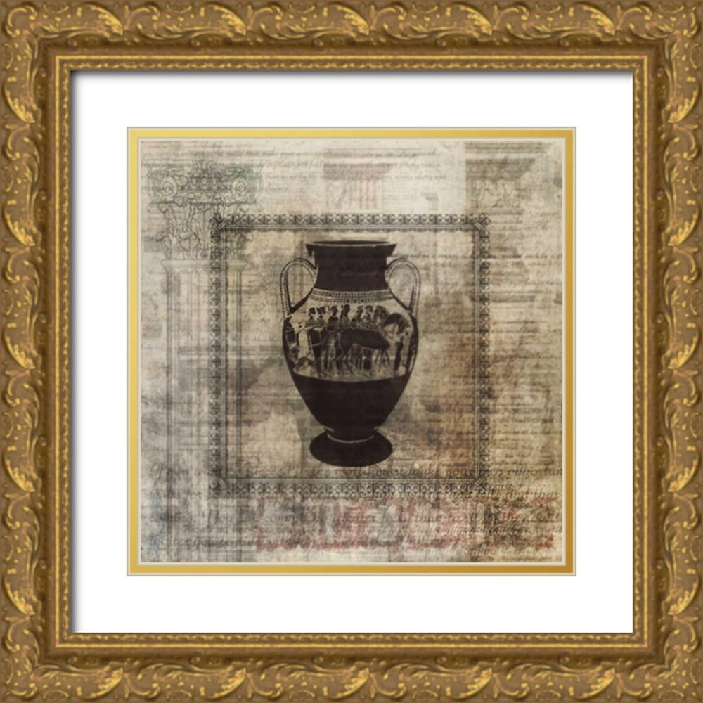 Roko, Ken 12x12 Gold Ornate Wood Framed with Double Matting Museum Art ...