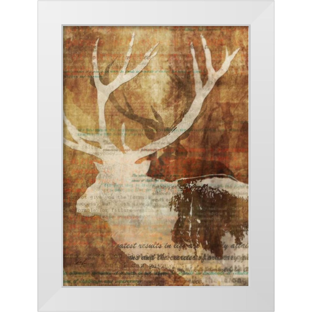 Roko, Ken 14x18 White Modern Wood Framed Museum Art Print Titled - Stag ...