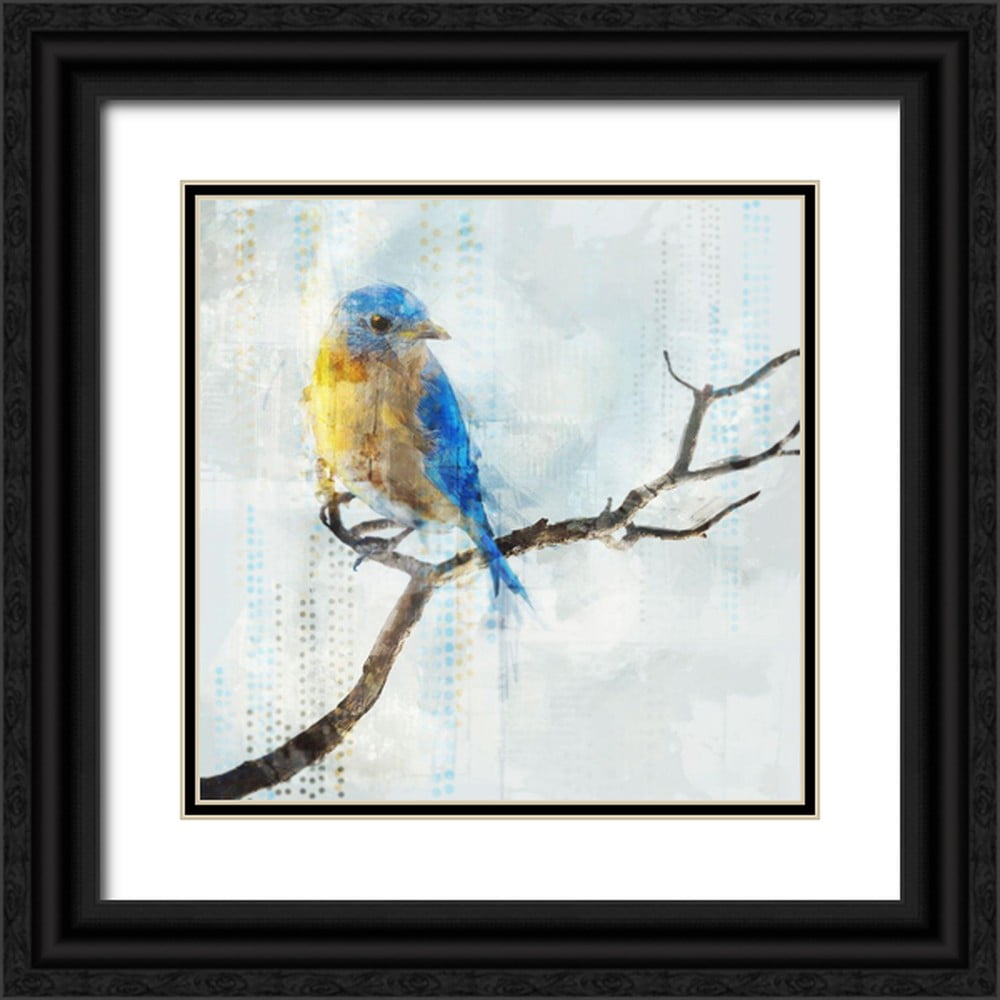 Roko, Ken 15x15 Black Ornate Wood Framed with Double Matting Museum Art ...