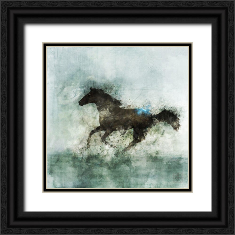 Roko, Ken 15x15 Black Ornate Wood Framed with Double Matting Museum Art ...