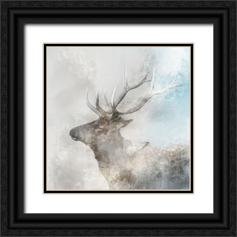 Roko, Ken 15x15 Black Ornate Wood Framed with Double Matting Museum Art ...