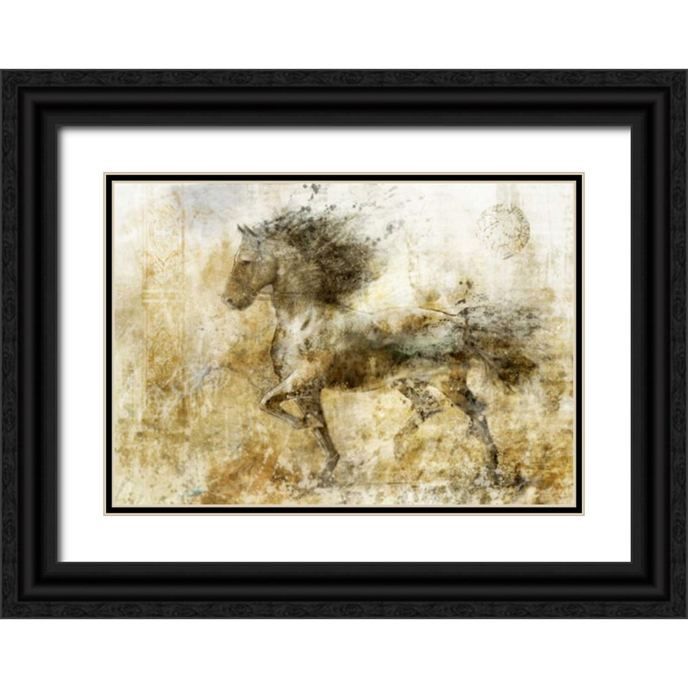 Roko, Ken 18x14 Black Ornate Wood Framed with Double Matting Museum Art ...