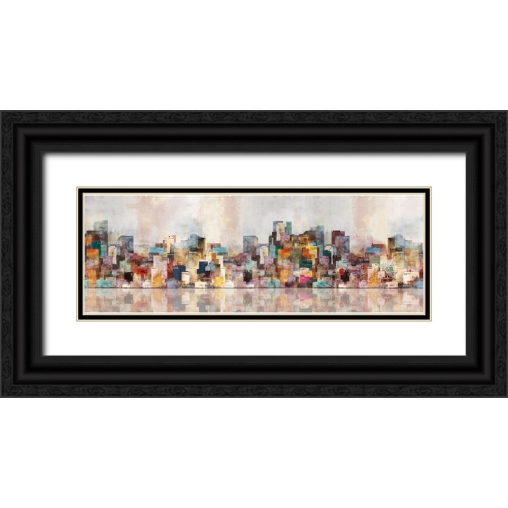 Roko, Ken 24x11 Black Ornate Wood Framed with Double Matting Museum Art ...