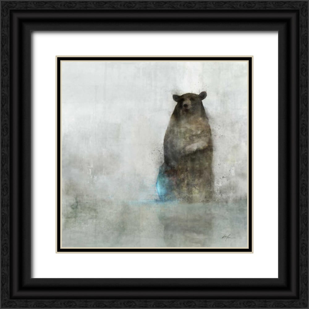 Roko, Ken 26x26 Black Ornate Wood Framed with Double Matting Museum Art ...