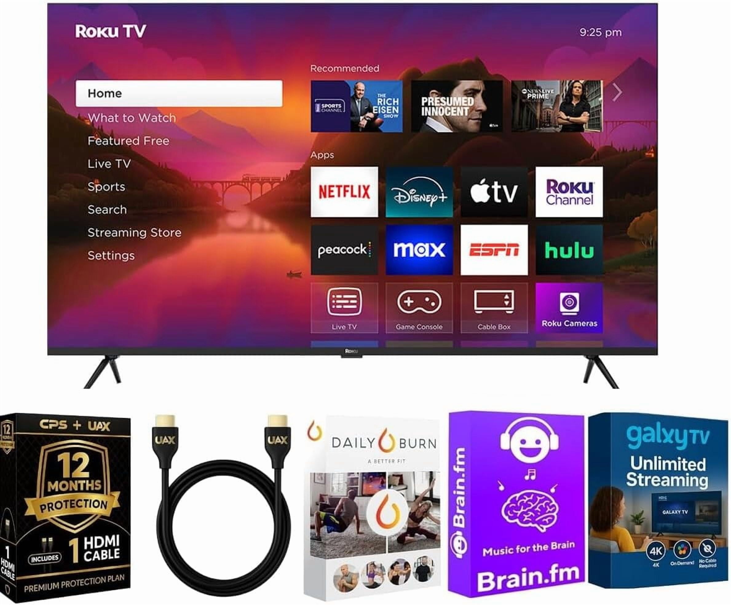 Roku 55-Inch Plus Series 4K QLED Mini-LED Smart TV, Dolby Vision ...