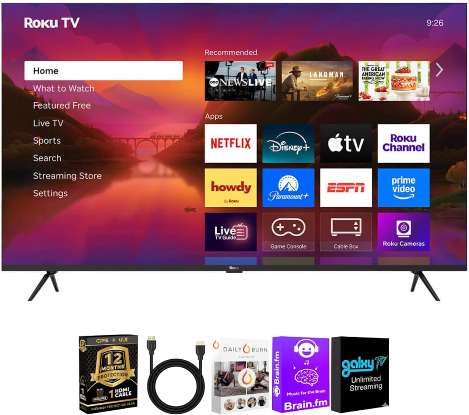 Roku 65R6C7KIT1 65 inch Class Plus Series 4K QLED Mini LED Smart TV ...