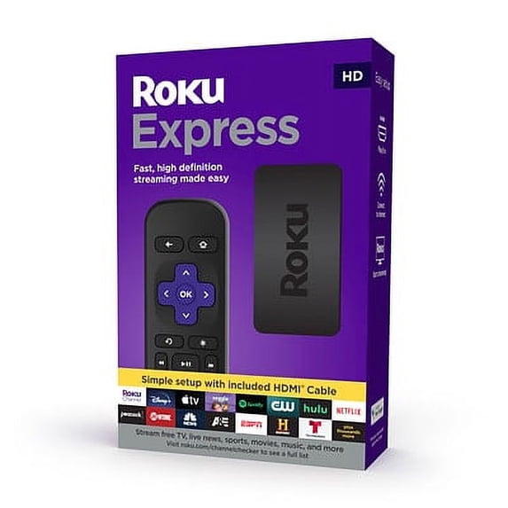 Roku Express HD Streaming Media Player 3930R with High-Speed HDMI Cable ...