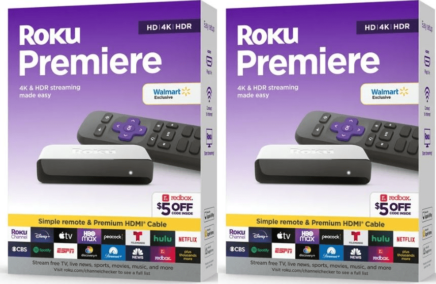 Roku Premiere Pack of 2 | 4K/HDR Wi-Fi Streaming Media Player with High ...
