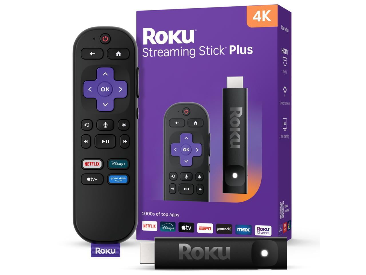 Roku Streaming Stick Plus 2025 - 4K & HDR Roku Streaming Device for TV with Voice Remote - Free ...