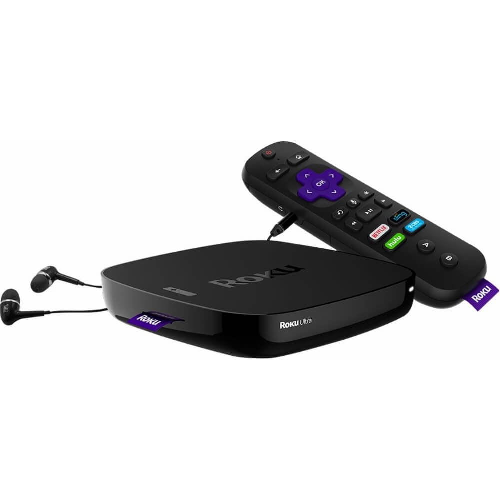 Roku Ultra HD/4K/HDR Streaming Media Player with Remote Finder & USB ...
