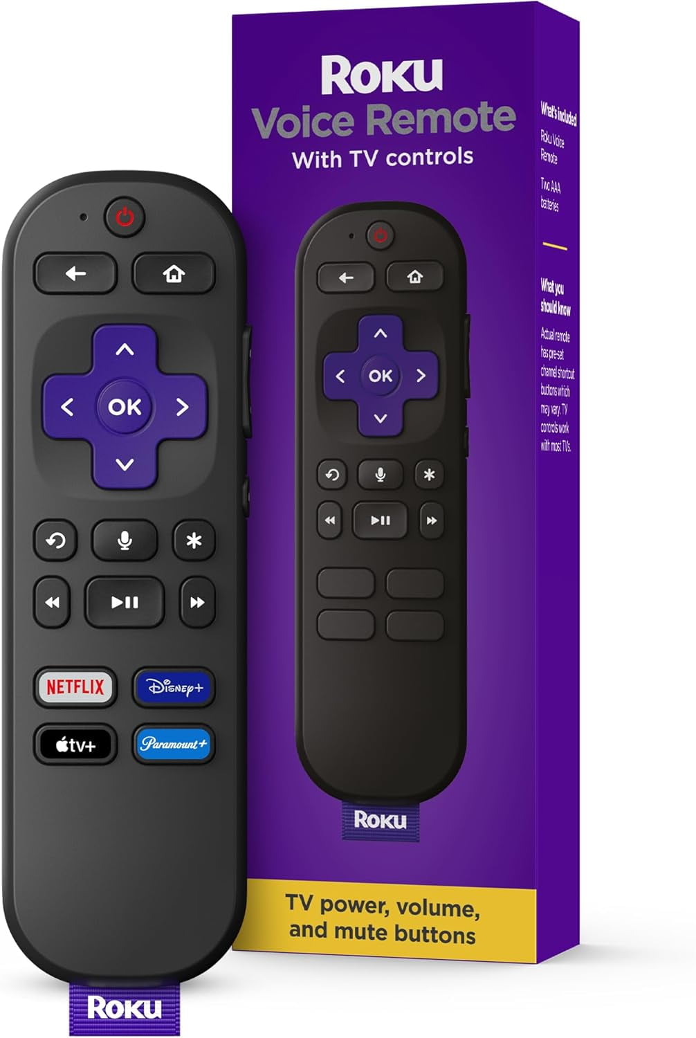 Roku Voice Remote | Replacement TV Remote Control with Voice Control ...